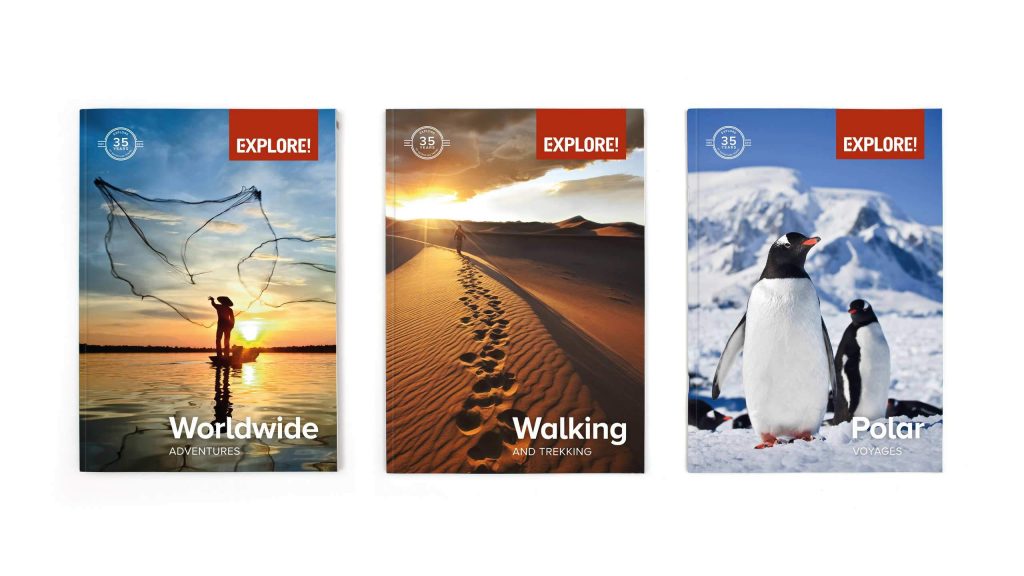 Adventure travel brand refresh and graphic design | Explore | Hertfordshire